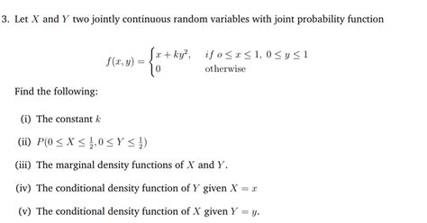 3 let x and y two jointly continuous random