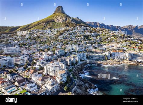 Aerial View Of Sea Point And Its Tidal Pool In Cape Town Western Cape