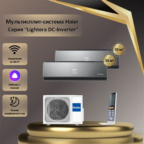 Мульти сплит-система Haier 2 х AS12NS6ERA-B / 2U50S2SM1FA-3 + Wi-Fi ...