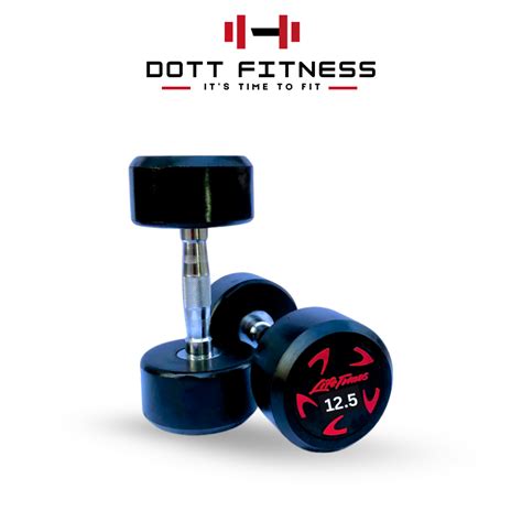 125 Kg Pair Rubber Coated Dumbles Dott Fitness
