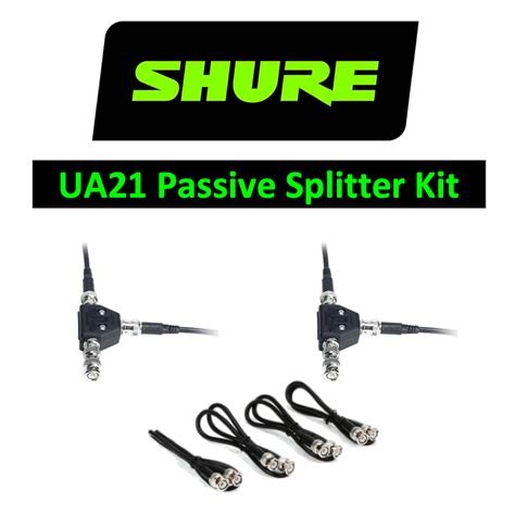 C51 Ua221 Passive 2 Way Antenna Splitter With Cables Uhf