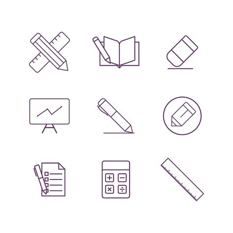 Premium Vector Stationery Icon Set Vector Design Templates Simple And Modern