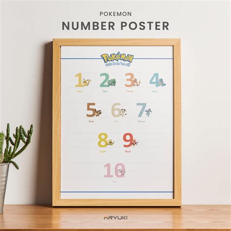 Pokemon Numbers A1 A2 A3 A4 And A5 Pdf Poster Etsy