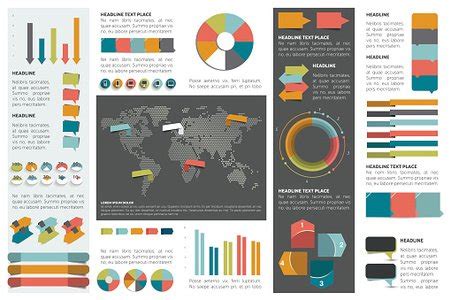Mega Set Of Infographics Elements Charts Graphs Circle Charts Diagrams Royalty Free Vector