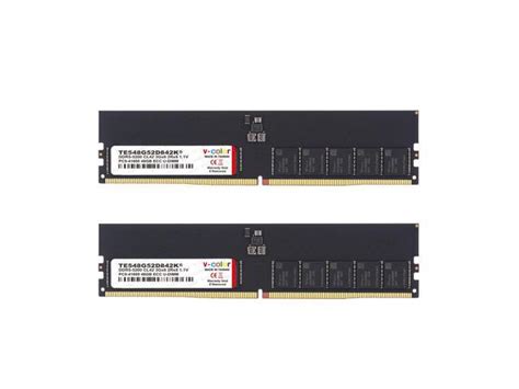V Color Ddr5 96gb 48gbx2 5200mhz Cl42 2rx8 Ecc Unbuffered Dimm 1 1v