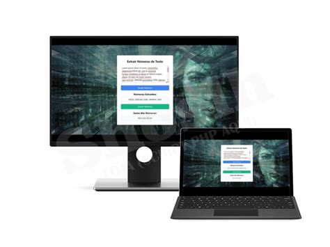 ferramenta para extrair números de texto com soma feito em html