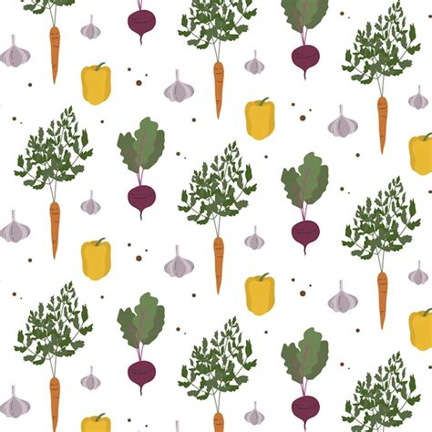 Premium Vector Vegetable Pattern