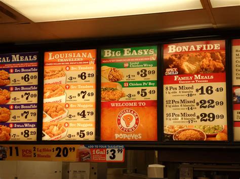 Popeyes Printable Menu