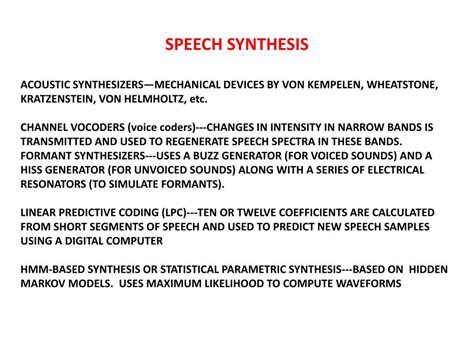 ppt 3 speech recognition analysis and synthesis powerpoint