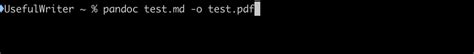 Pandoc Markdown To PDF
