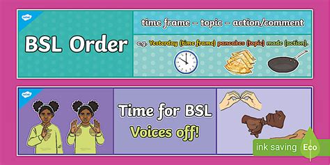 Bsl Signing Display Banners Bsl Resources Twinkl