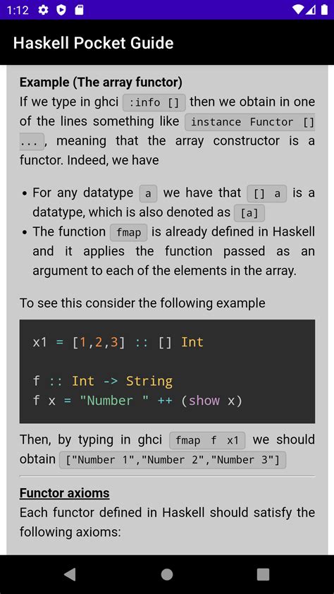 Haskell Pocket Guide Haskell Learning App