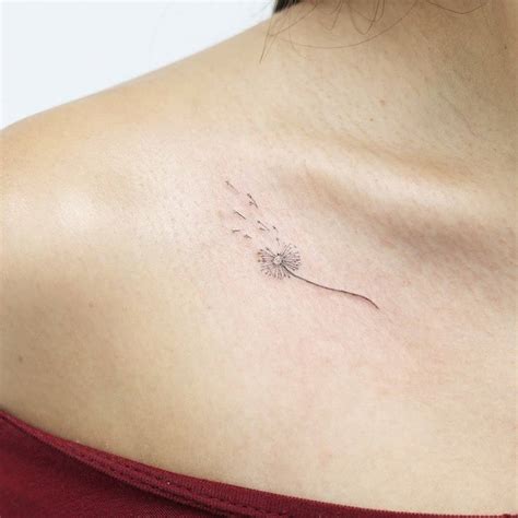 Dainty Dandelion Tattoos Fineline Dandelion Tattoo
