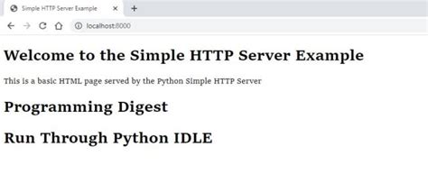 Python Simple Server A Quick And Easy Way To Serve Web Content