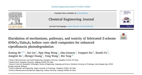 唐斌教授团队在chemical Engineering Journal发表论文 课题组新闻 常州大学唐斌研究小组