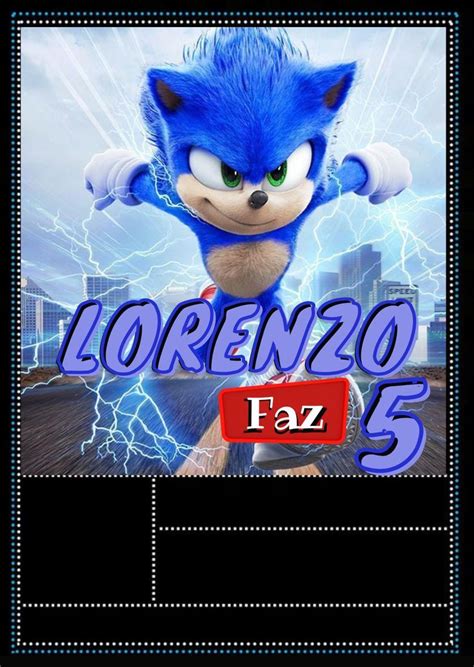Modelo De Convite Sonic Character Fictional Characters Canvas