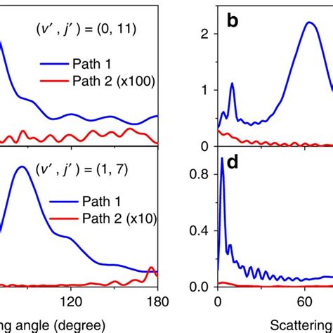 Relative Differential Cross Sections From Path 1 And Path 2 A For
