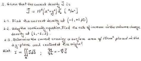 solved given that the correct density j is j 10 4 x 2