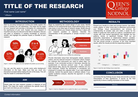 A0 Academic Research Poster Template Blue And White Modern Design Pptx