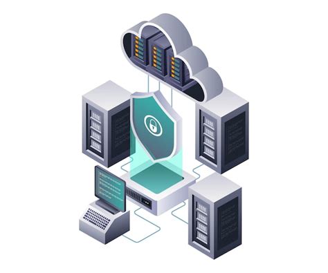 Premium Vector Endpoint Security For Cloud Server Data Analysis And