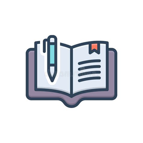 Color Illustration Icon For Subject Theme And Notebook Stock Vector Illustration Of