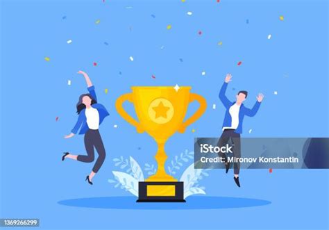 이달 의 직원 인식 또는 자랑스러운 근로자 비즈니스 컨셉 플랫 스타일 디자인 벡터 일러스트레이션 1위에 대한 스톡 벡터 아트 및 기타 이미지 Istock