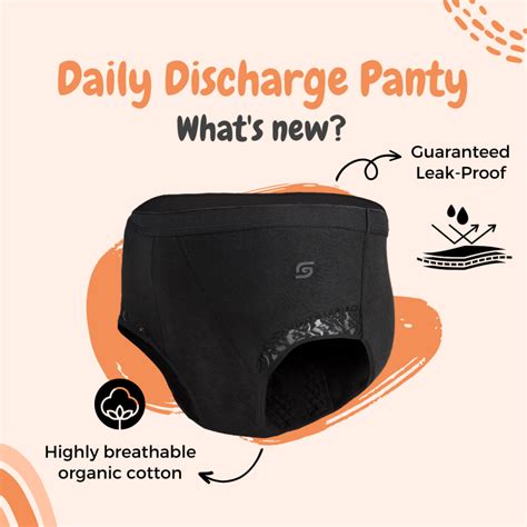 Reusable Organic White Discharge Panty Stay Protected