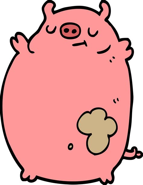 Cartoon Fat Pig Vector Art At Vecteezy