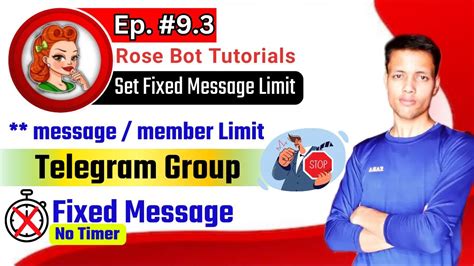 🔴 Ep 93 How To Set Fixed Message Limit In Telegram Rose Bot Anti