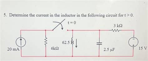 Solved Determine The Current In The Inductor In The Chegg