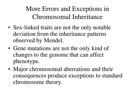 Ppt Chromosomal Basis Of Inheritance Powerpoint Presentation Free