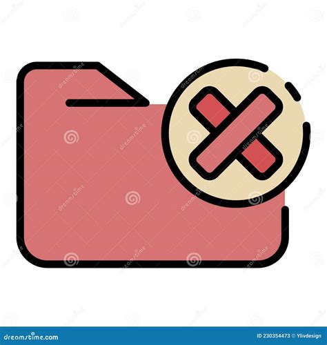 Not Protected Folder Icon Color Outline Vector Stock Vector Illustration Of Internet Outline