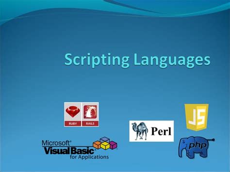 Scripting Languages Ppt