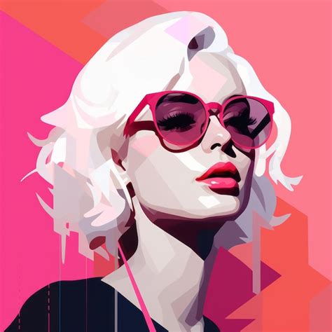 Premium Photo Abstract Graphic Illustration Of A Platinum Blonde Girl