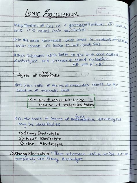 Ionic Equilibrium Pdf