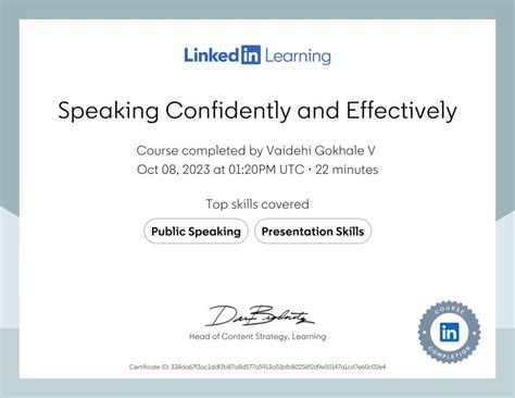 Vaidehi Gokhale V On Linkedin Certificate Of Completion