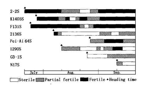Fertility Expression Of Eight Environmentsensitive Genic Malesterile Download Scientific