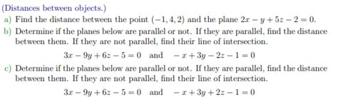 Solved Distances Between Objects A Find The Distance Chegg