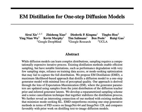 ahsen khaliq on linkedin em distillation for one step diffusion models