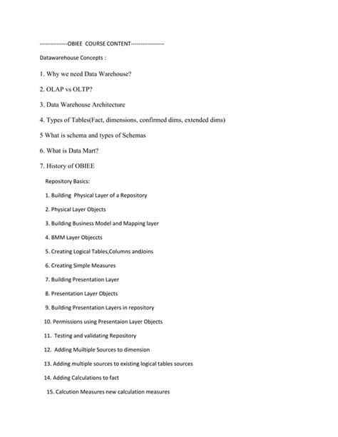 Obiee Content Pdf