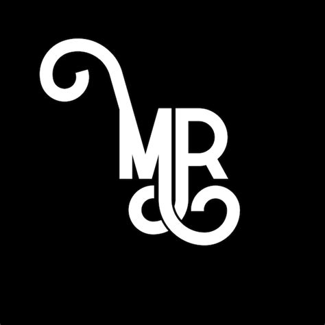 Design De Letras Do Logotipo Mr Letras Iniciais Ícone Do Logotipo Mri