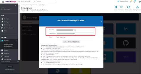 Guide To Configure Twitch Login For Prestashop Store Prestashop Sso