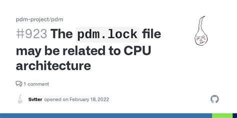 the `pdm lock` file may be related to cpu architecture · issue 923