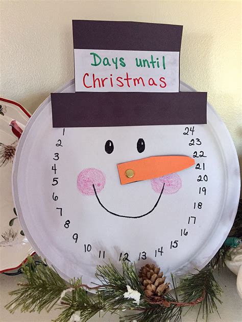 Paper Plate Countdown Until Christmas Craft Christmas Countdown