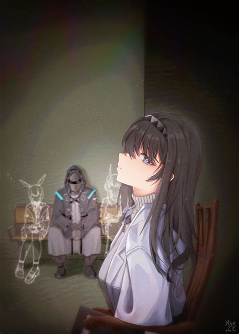 Doctor Amiya Theresa And Priestess Arknights Drawn By M Xy Danbooru