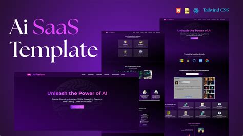 Ai Saas Landing Page React And Tailwind Css