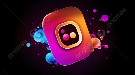 화려한 거품이 앞에 있는 인스타그램 로고 인스 타 그램 프로필 사진 Hd 다운로드 배경 일러스트 및 사진 무료 다운로드 Pngtree