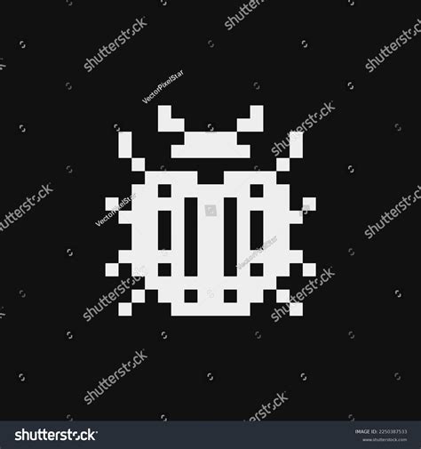 Beetle Emoji Pixel Art Bug Insect Stock Vector Royalty Free Shutterstock