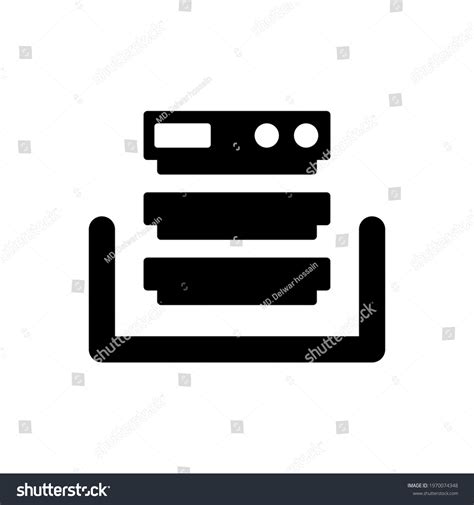 Server Rack Icon Vector Illustration Stock Vector Royalty Free Shutterstock