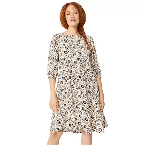 Ellos Womens Plus Size Keyhole A Line Dress